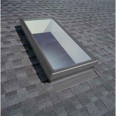 VELUX Fixed Deck Mount Skylight With Solar Operated Blind