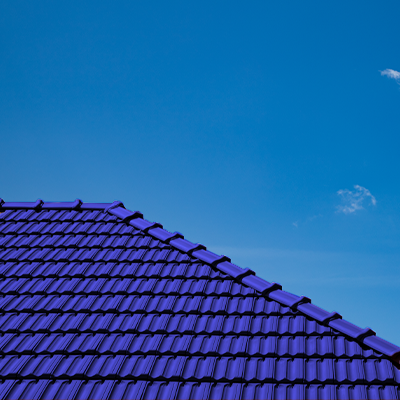 Blue Tiled Roof Roof Tiles Blue Roof Rooftop Design
