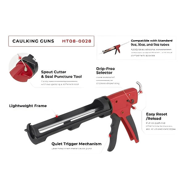 Intertool Caulking Gun - Drip to Drip-FreeSwitch, Puncture Needle ...